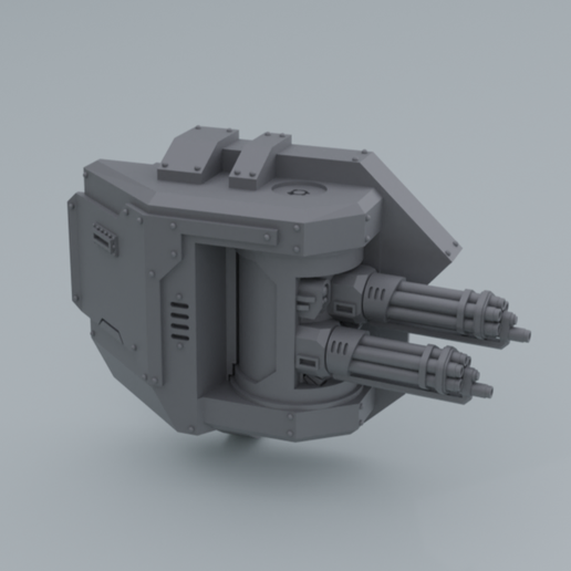 🔫 Twin Assault Cannon Armoured Sponsons for Heavy Assault Tank・ 3D File ...