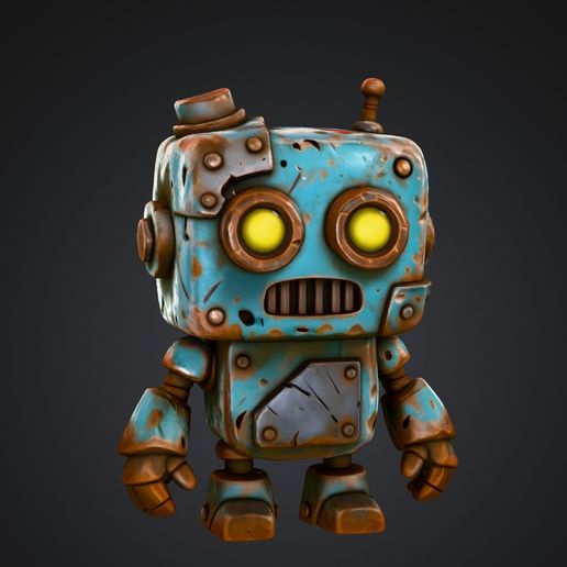 🤖 Rusty Bot – Cute Weathered Robot Figure | 3D Printable Model・ STL ...