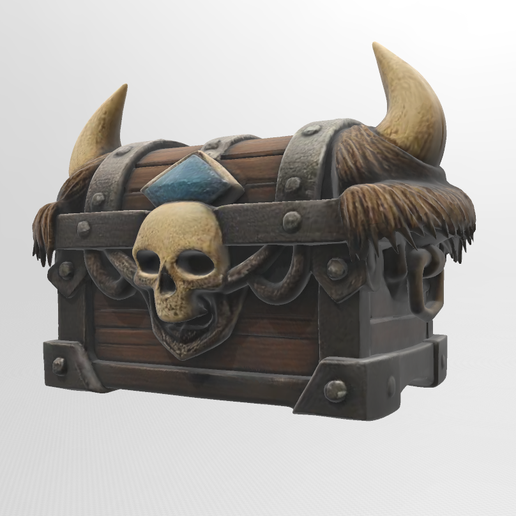 💀 Skull Chest・ STL File for 3D printing・Cults