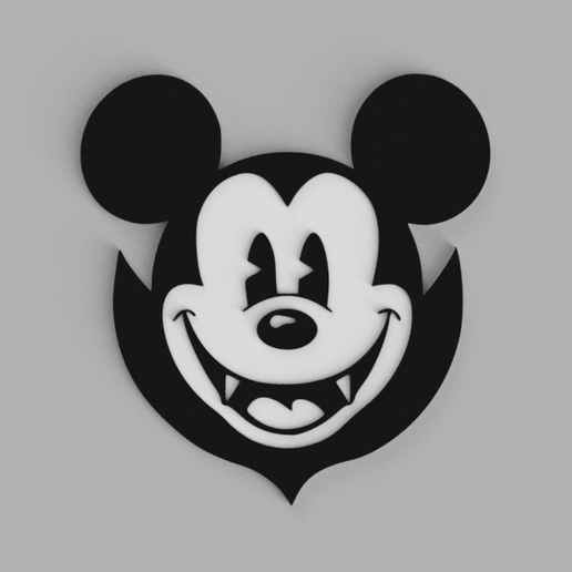 mickey mouse vampire stencil