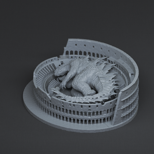💤 Godzilla EVOLVED sleep Coliseum - NEW EMPIRE-・ STL File for 3D ...