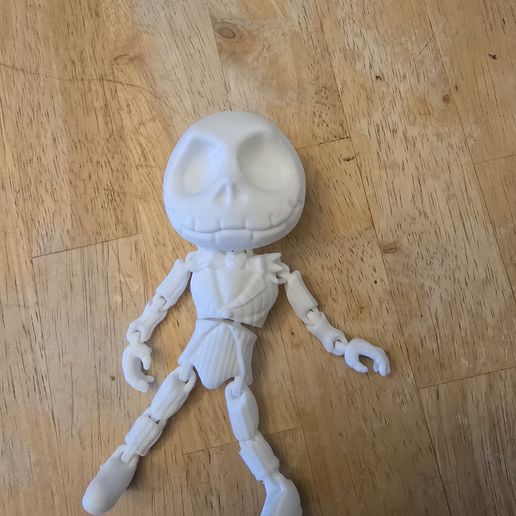 3D printer Jack Skellington MultiColor Flexi Print-In-Place + figure ...