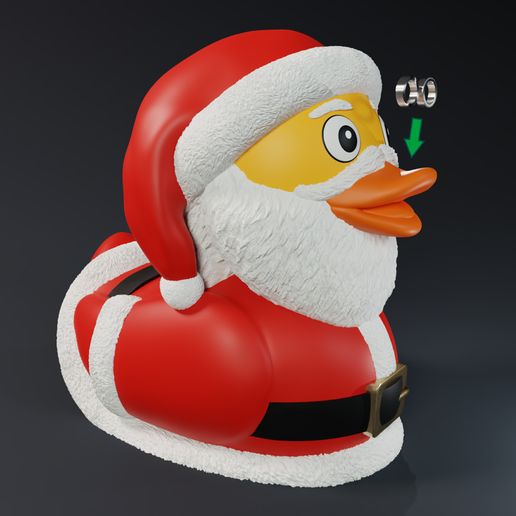 🎅 Cute Santa Claus Rubber Duck・ STL File for 3D printing・Cults