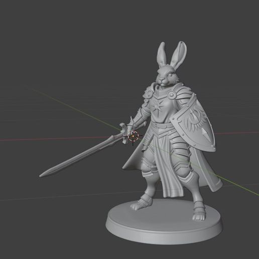 🐇 dnd harengon paladin・ STL File for 3D printing・Cults