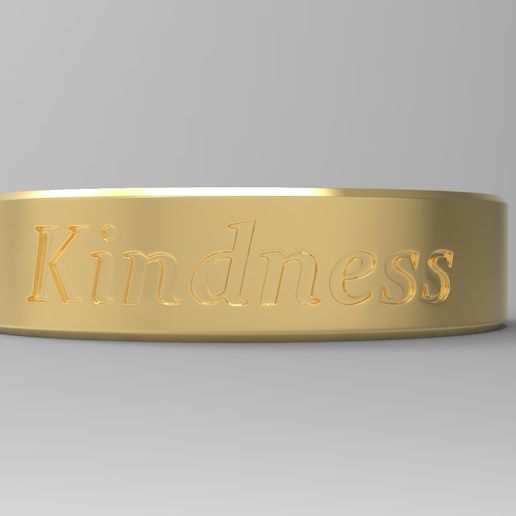 💍 Kindness Ring Gold・ STL File for 3D printing and CNC machining ...