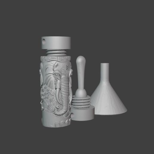 🛥️ Mini Snuff Boat / Elephant snuffing snuffing snuff・ STL File for 3D ...