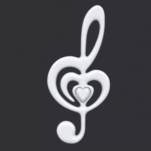 🎵 Treble clef bas relief 3D Model・ STL File for 3D printing and CNC ...