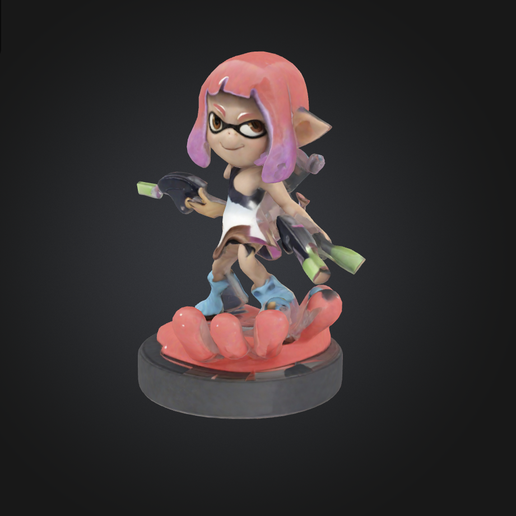 👧 Splatoon amiibo pink girl・ STL File for 3D printing・Cults