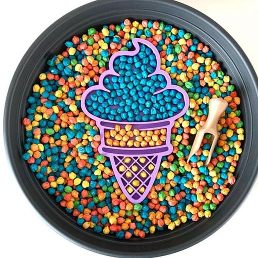 STL file Tray for sensory play - ice Cream ️ ・3D printing design to ...
