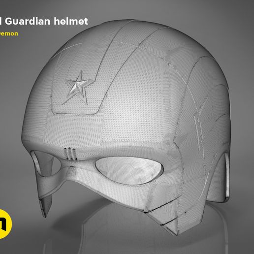 🪖 The Red Guardian helmet・ 3D File for ・Cults