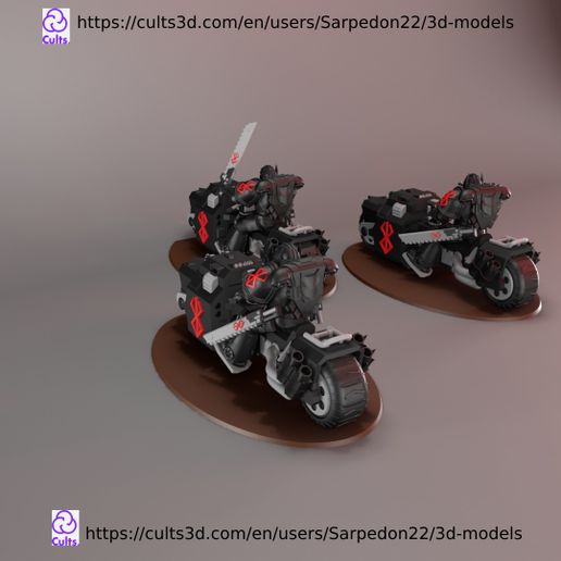 🎲 Berserk Rider squad・ 3D File for 3D printing・Cults