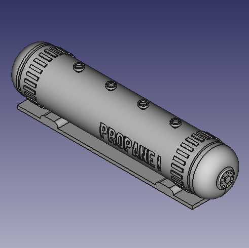 STL file INDUSTRIAL PROPANE BARREL FOR FUEL DIORAMA CONCEPT PROTOTYPE ⛽ ...