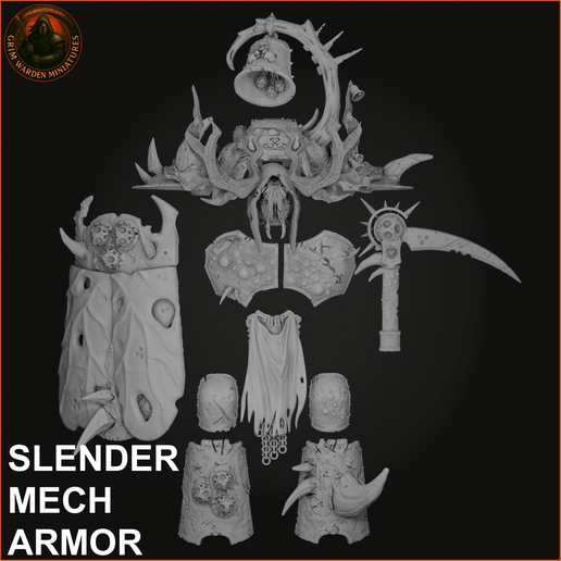 🤖 Bringers of Decay Slender Mech Armor・ 3D File for 3D printing・Cults