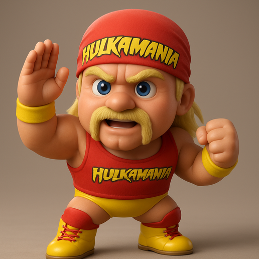 🤼 Hulk Hogan Chibi rip †・ STL File for 3D printing・Cults