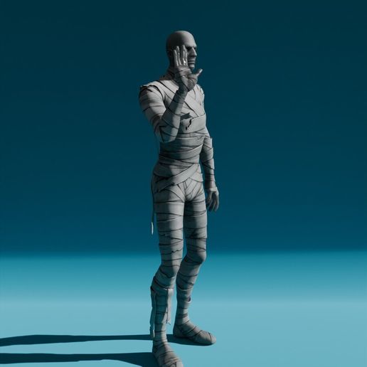 👻 The Mummy Low Poly・ STL File for 3D printing・Cults