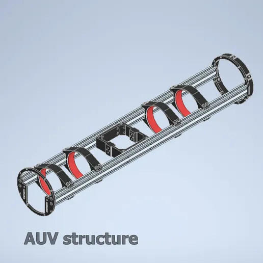 💭 AUV central structure parts・ STL File for 3D printing・Cults