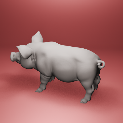🐖 Cute Pig 3D Model STL - Stylized Cartoon Pig for 3D Printing・ STL ...