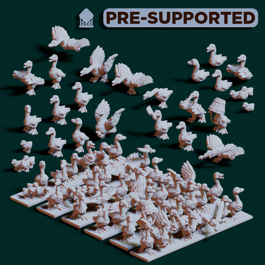 🎲 10mm Geese・ STL File for 3D printing・Cults