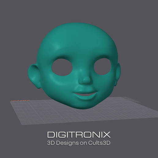 👧 Cartoon Girl Mask – 3D Printable Cosplay / Costume Accessory・ STL ...