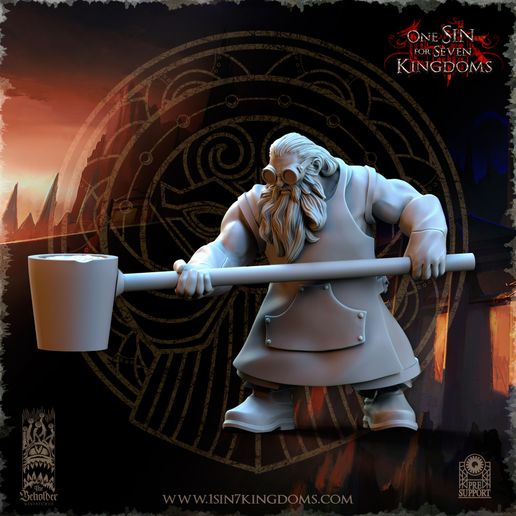 🌩️ Dwarven Kingdoms Thunder Forge・ 3D File for 3D printing・Cults