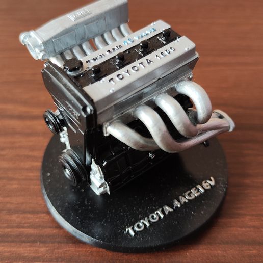 🚗 4AGE 16V engine 1/18・ STL File for 3D printing・Cults