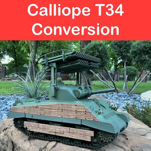 🪖 1/16 Sherman T34 Calliope Conversion・ 3D File for 3D printing・Cults