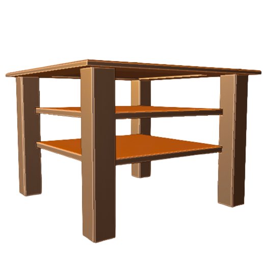 🪵 Wooden Storage Table Shelf・ STL File for 3D printing・Cults