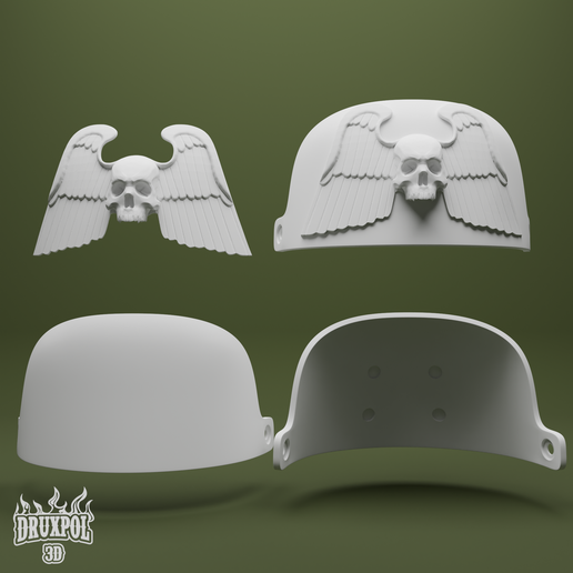 🪖 Krieg Commander Helmet・ STL File for 3D printing・Cults