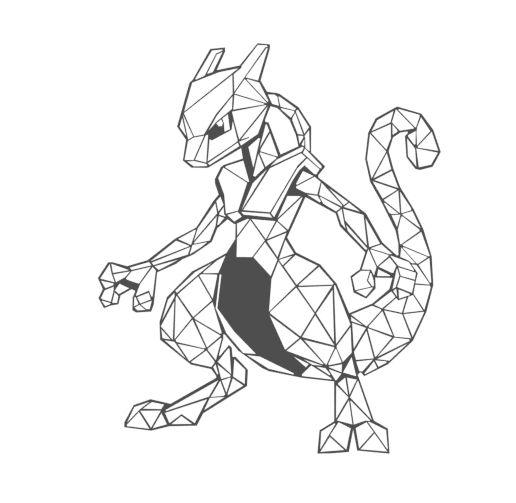 legendary mewtwo pokemon coloring pages