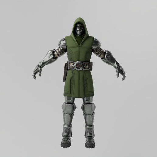 🦸 Dr Doom lowpoly Rigged・ OBJ File for ・Cults