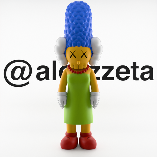 🎨 Kaws Marge Simpson・Arquivo STL para Impressão 3D・Cults