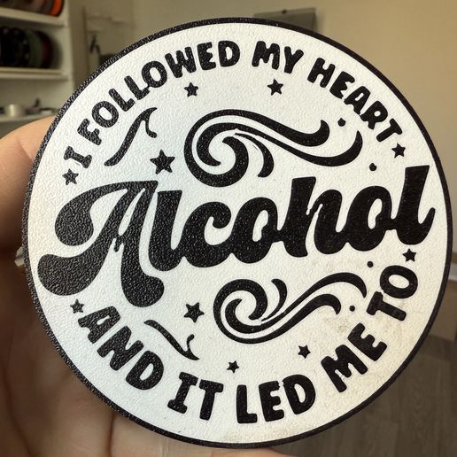 💜 Led me to alcohol coaster・ STL File for 3D printing・Cults