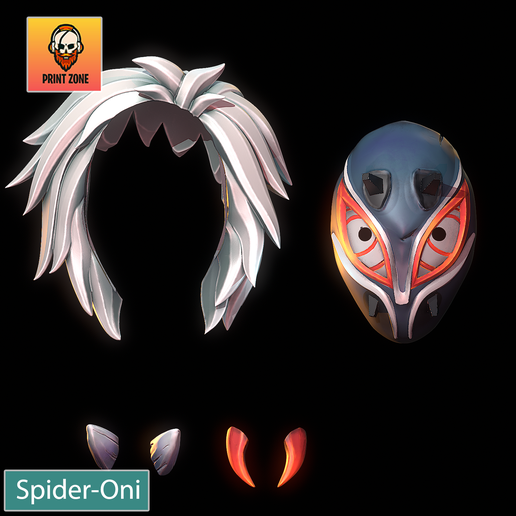 📁 Spider-Oni Mask Marvel Rivals (STL file)・Archivo STL para Impresión ...