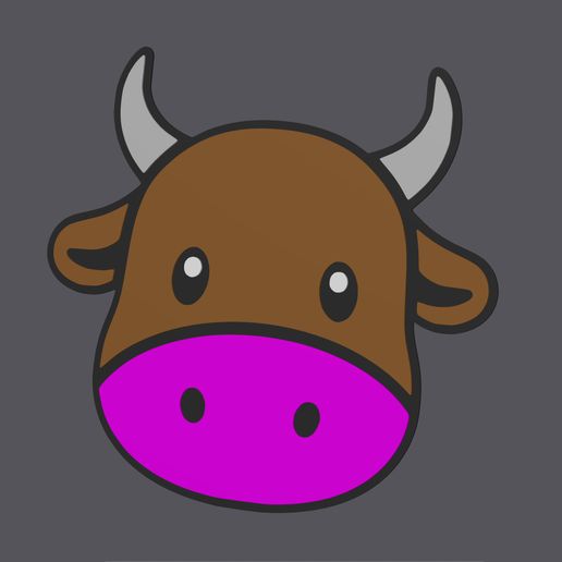 Archivo STL Bull Head - Farm Animals - Wall Art v2 🐂 (3MF)・Diseño ...