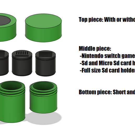 🕹️ SD card / Switch game card holder・ 3D File for ・Cults