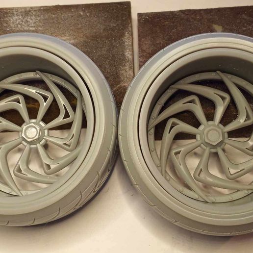 3D printed 20inch LIGHTNING Concave Wheels 3 offsets w Tires • made ...
