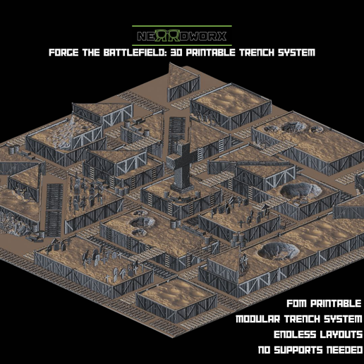 🎲 Trench Crusade-Modular Trench Terrain – Perfect for WW1 & Grimdark ...