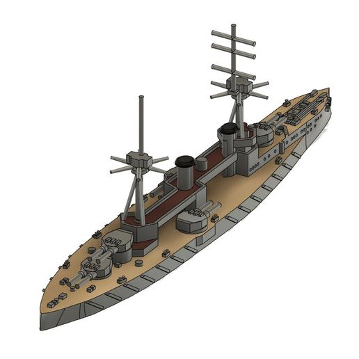 STL file HMS Neptune (1909)・3D printer model to download・Cults