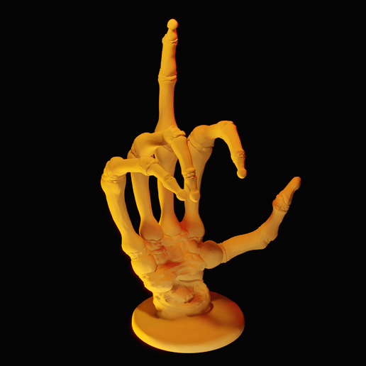 🖕 Middle-finger skeleton hand・ STL File for 3D printing・Cults