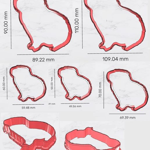 🍪 Capybara Cookie Cutter, 5 sizes, Capybara shape cookie cutter ...