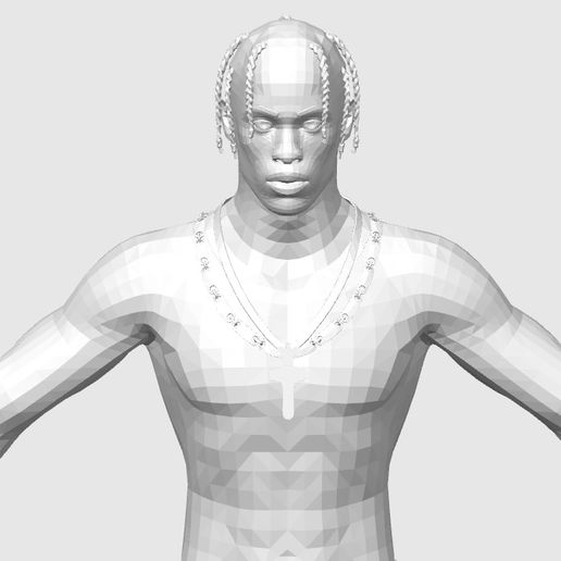 🧑‍🎤 Travis Scott・Archivo STL para Impresión 3D・Cults