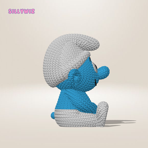 🎁 The Smurfs - Clumsy Smurf Knitted - Crochet・ STL File for 3D printing ...