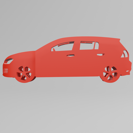 🚗 Volkswagen Golf MK6 GTI - Keychain・ STL File for 3D printing・Cults
