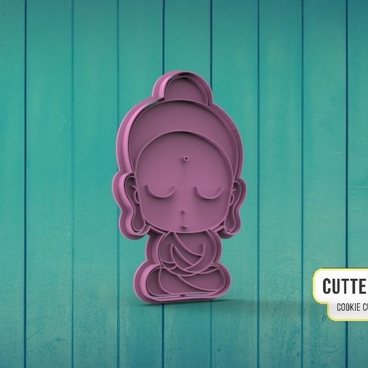 👶 Baby Buddha Cookie Cutter M1・Archivo STL para Impresión 3D・Cults