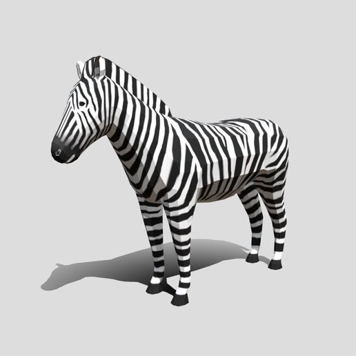 🦓 Low Poly Zebra 3D Model STL・ STL File for 3D printing・Cults