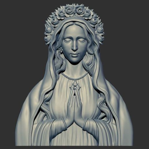 🖨️ Virgin Mary relief 3d printable Model cnc・ 3D File for 3D printing ...