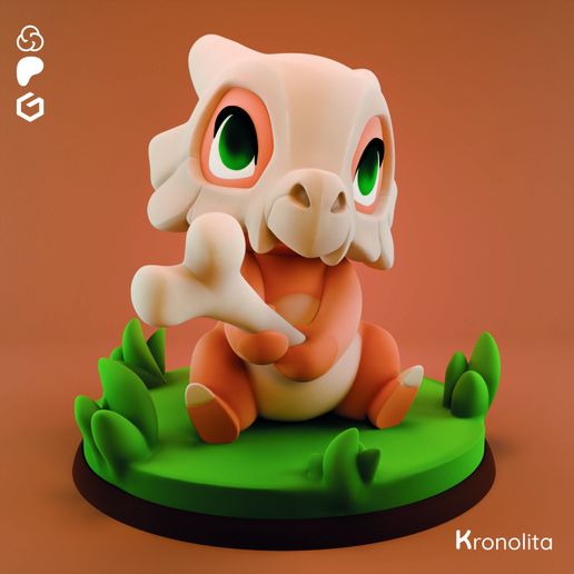 STL file Pokemon baby cubone 🐉 ・3D printer model to download・Cults