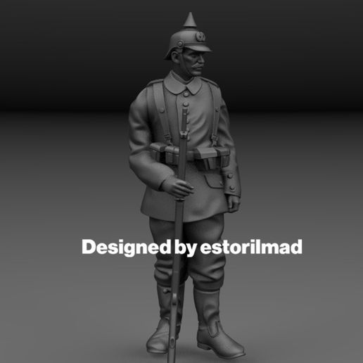 🫡 WW1 GERMAN SOLDIER BATTLE VERDUN v2・Fichier STL pour Impression 3D・Cults