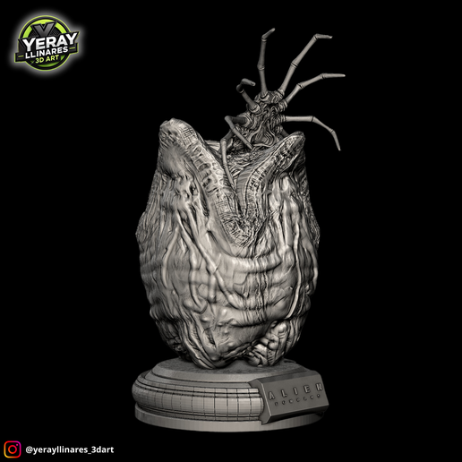 🐣 Xenomorph Facehugger Hatching Egg - Alien Saga Commemoration・ STL ...