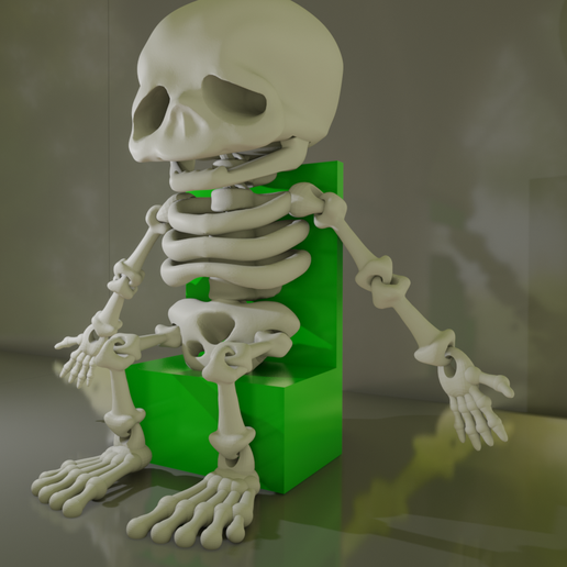 💀 cute skeleton・ STL File for ・Cults